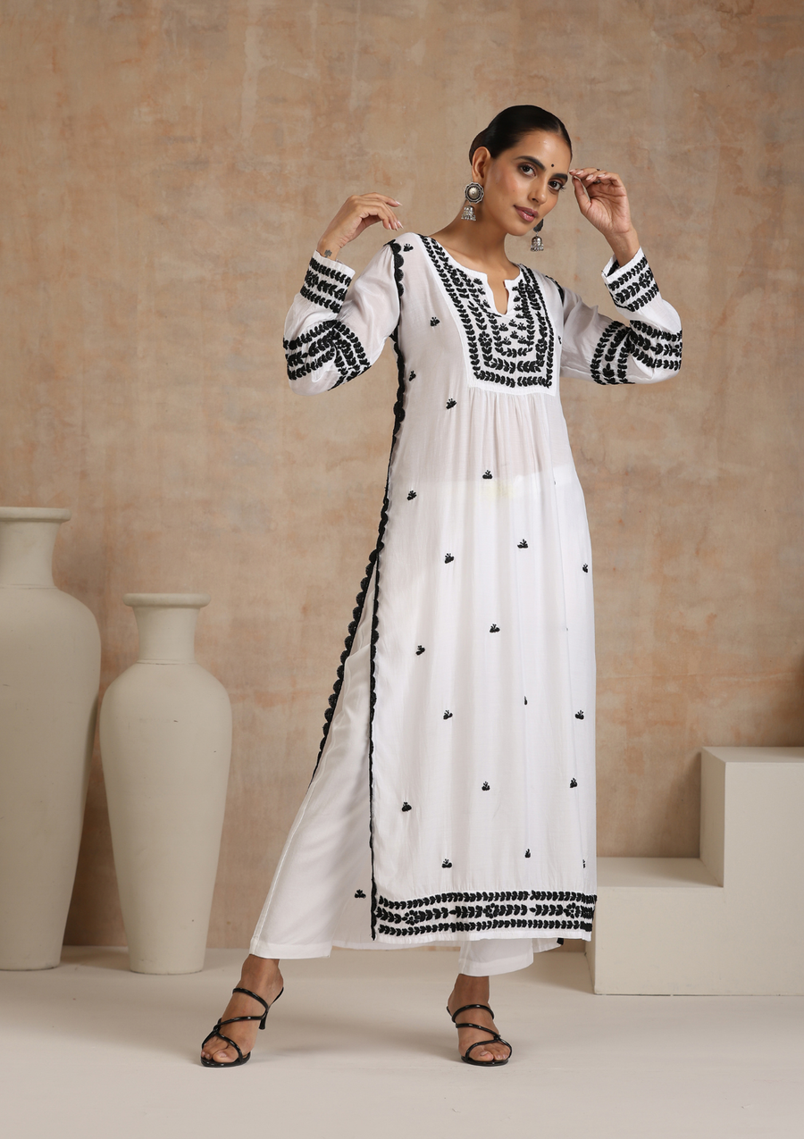 Chikankari Kurti Online - Hand Embroidered Chikankari Kurtas for Women ...