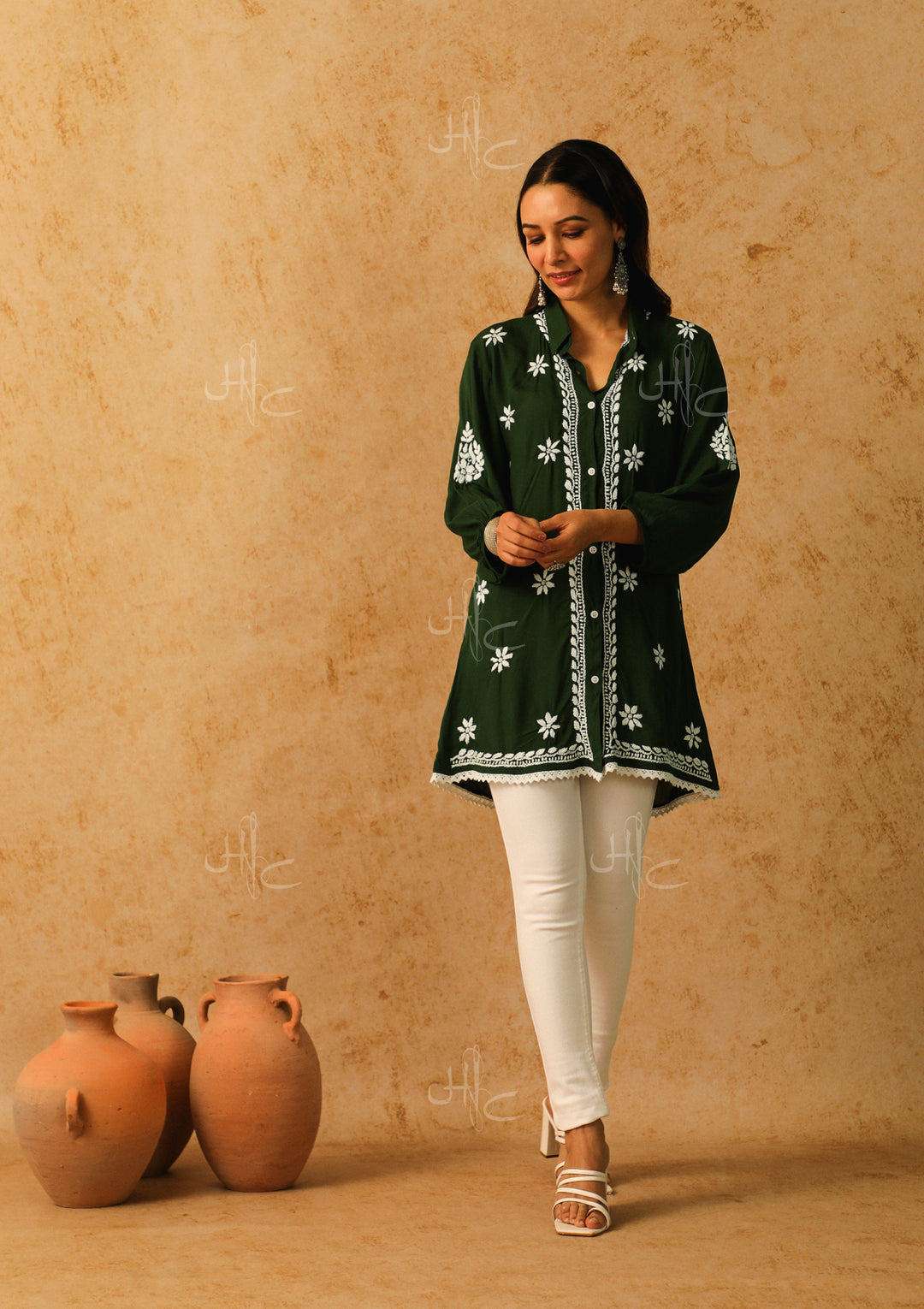 Chikankari Shirts - Buy Ethnic Shirts For Women Online | House of ...