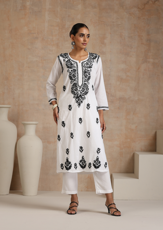 Chikankari Kurti Online - Hand Embroidered Chikankari Kurtas for Women ...